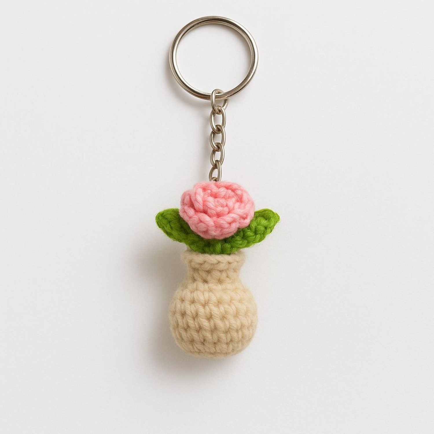 Nyvora Handmade MiniBloom Pot Crochet Keychain | Cute Woolen Flower Pot ...