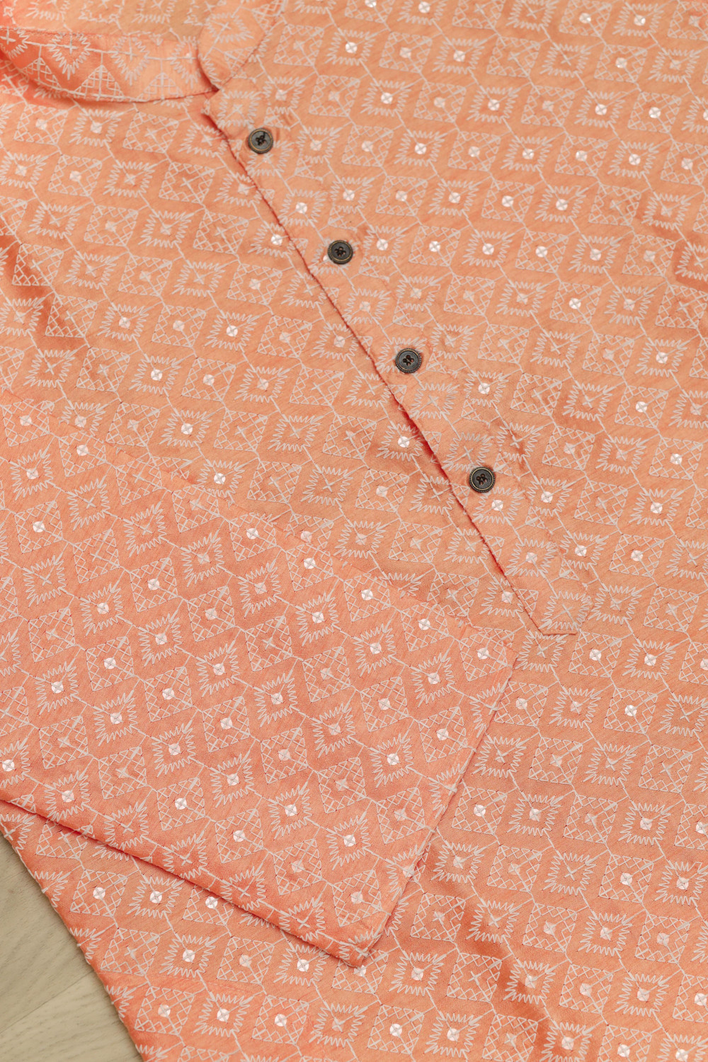 Svatantra Embroidered Khadi Silk Straight Kurta for Men (Multicolor ...