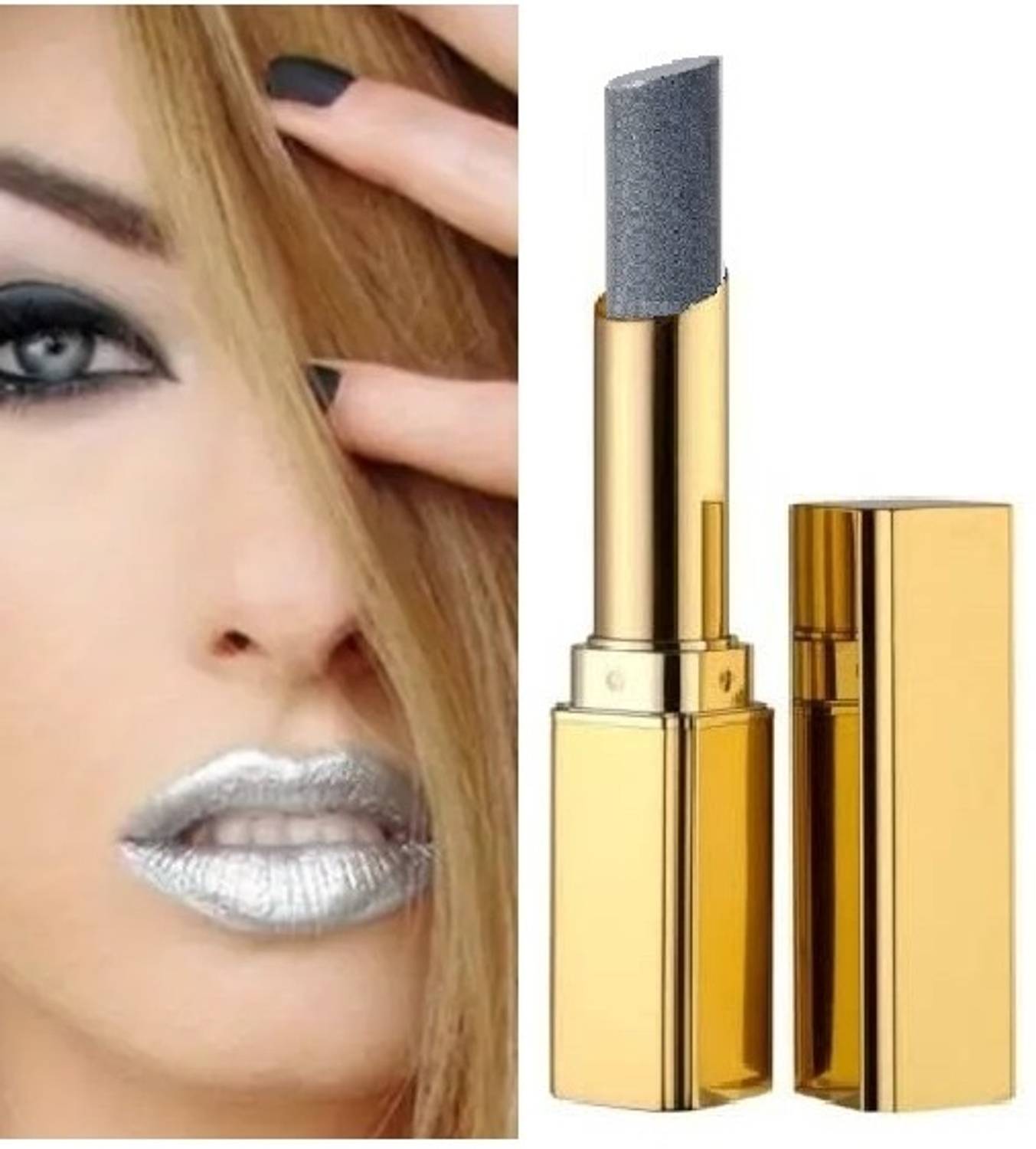 silver lipstick