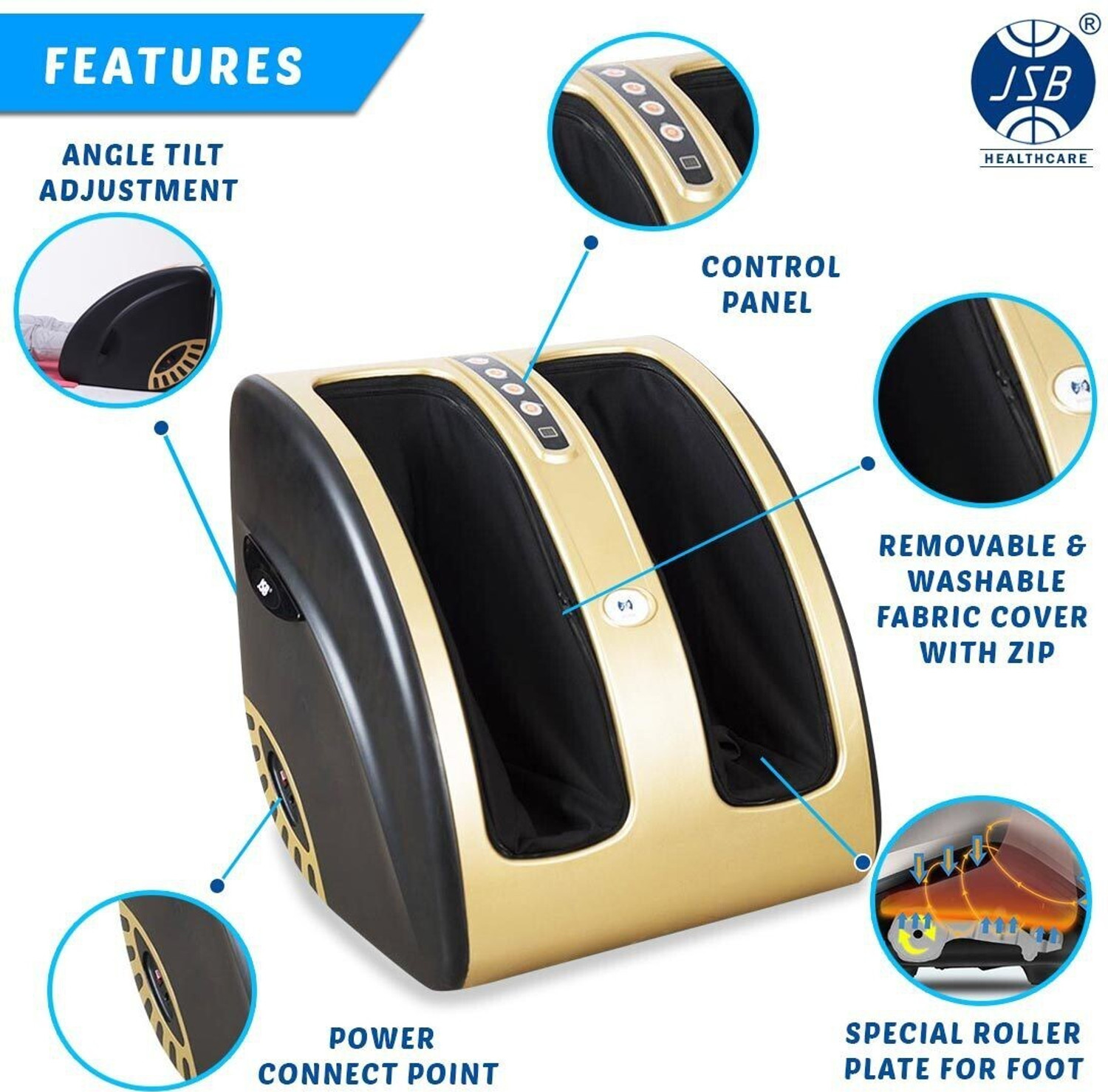 JSB HF72 Leg And Foot Massager Machine For Calf Pain Relief Massager ...