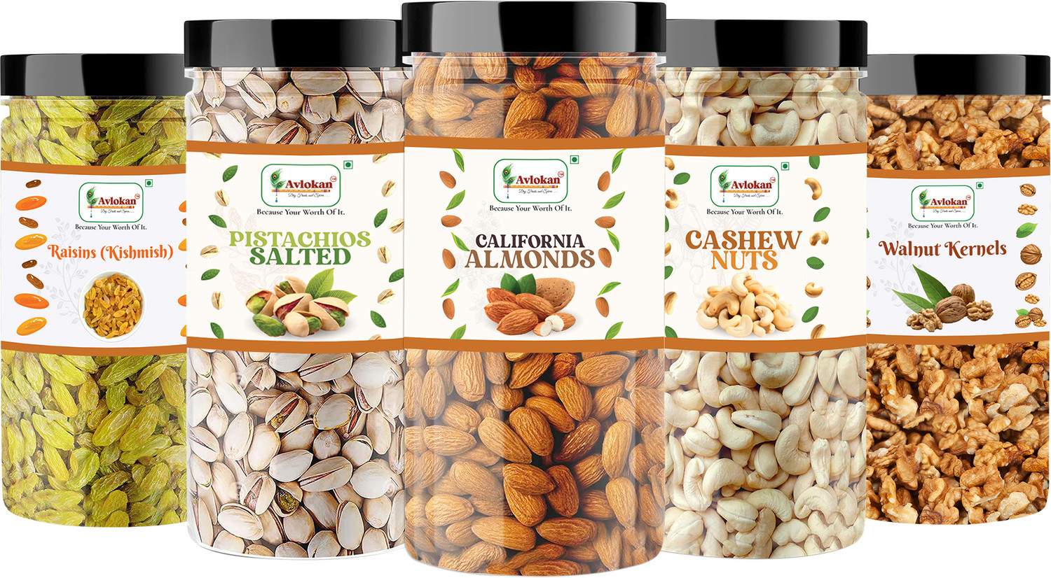 Avlokan Premium DryFruits Combo of 4 || Cashews Almonds Pista Kishmish ...