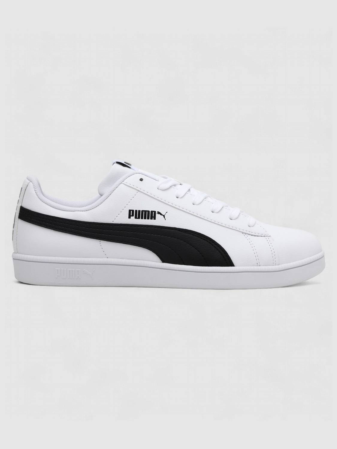 white and black puma shoes