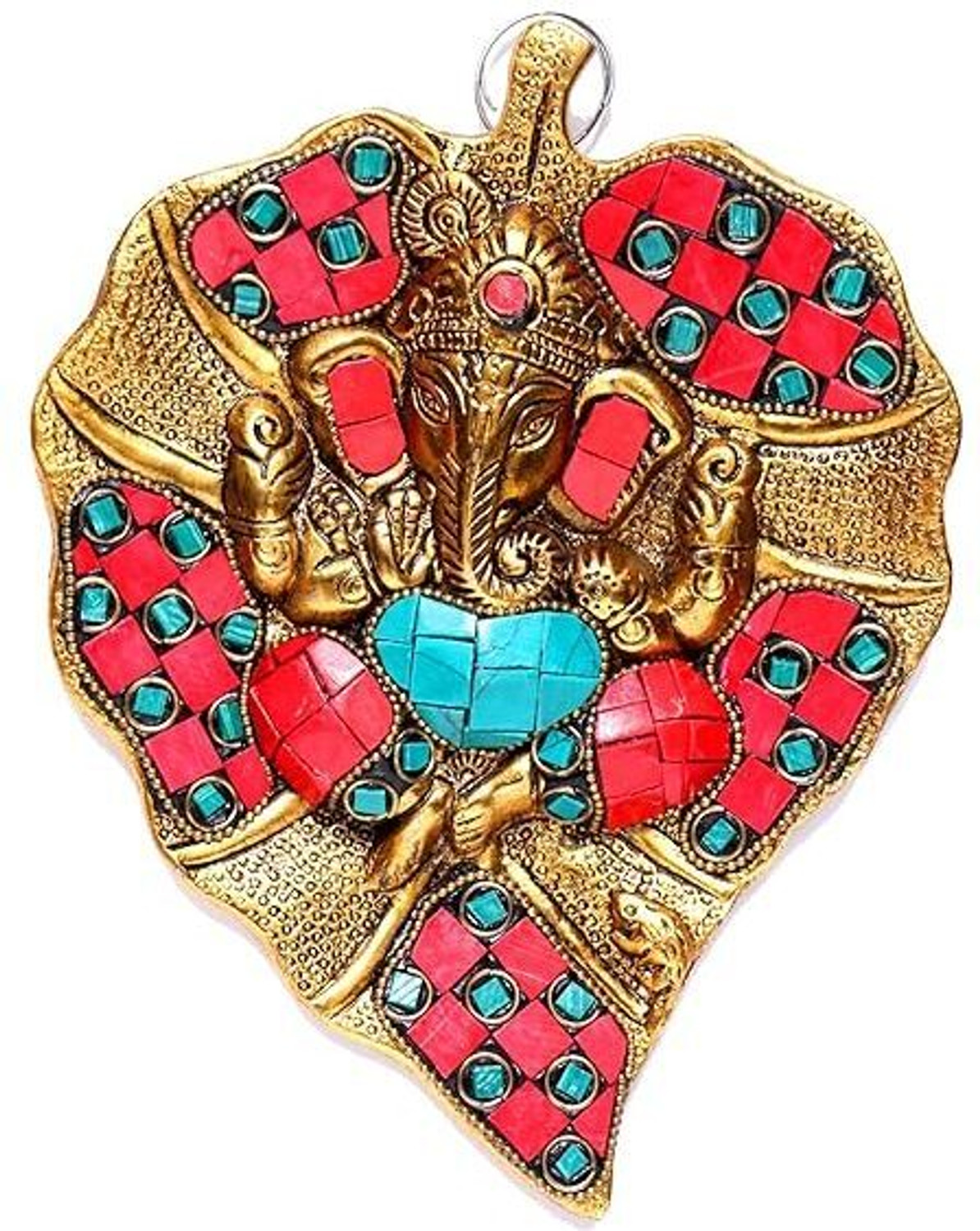 Gayatri Shri Ganesh leaf Home Decorative Showpiece - 7 cm Price in ...