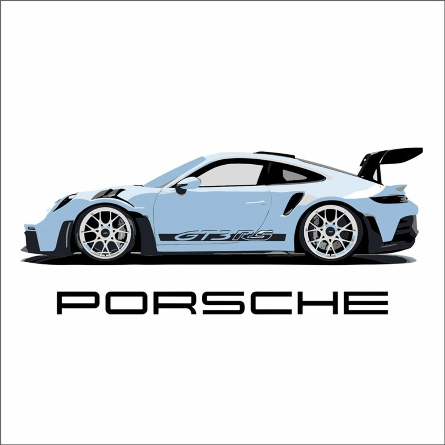 CreativeNdecore 47.5 cm Porche Car Ac sticker Self Adhesive Sticker ...