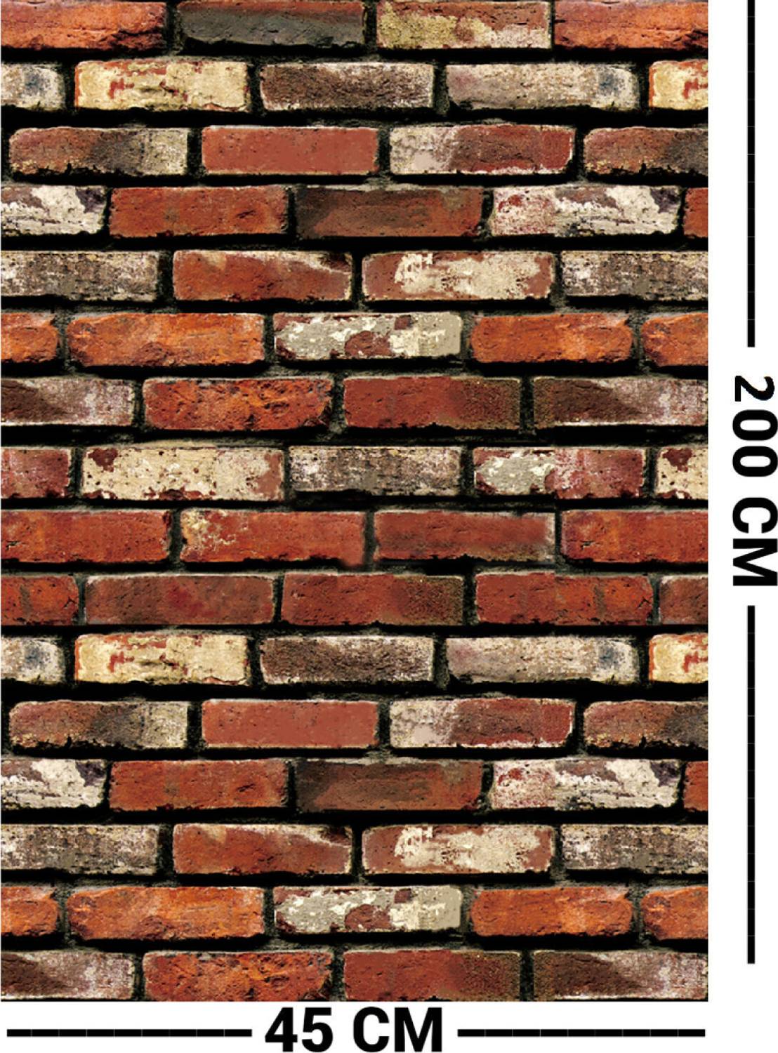 3d red brick wallpaper