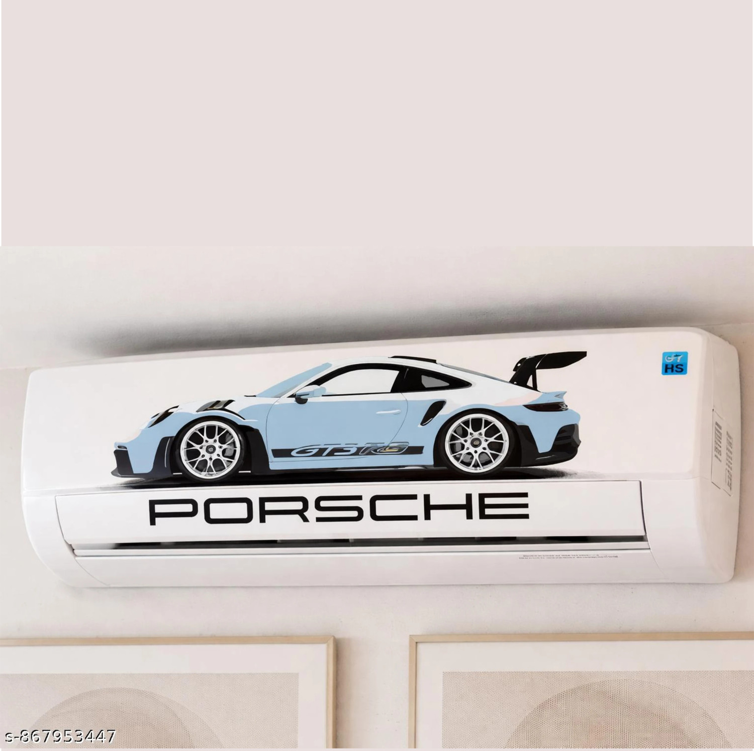 CreativeNdecore 47.5 cm Porche Car Ac sticker Self Adhesive Sticker ...