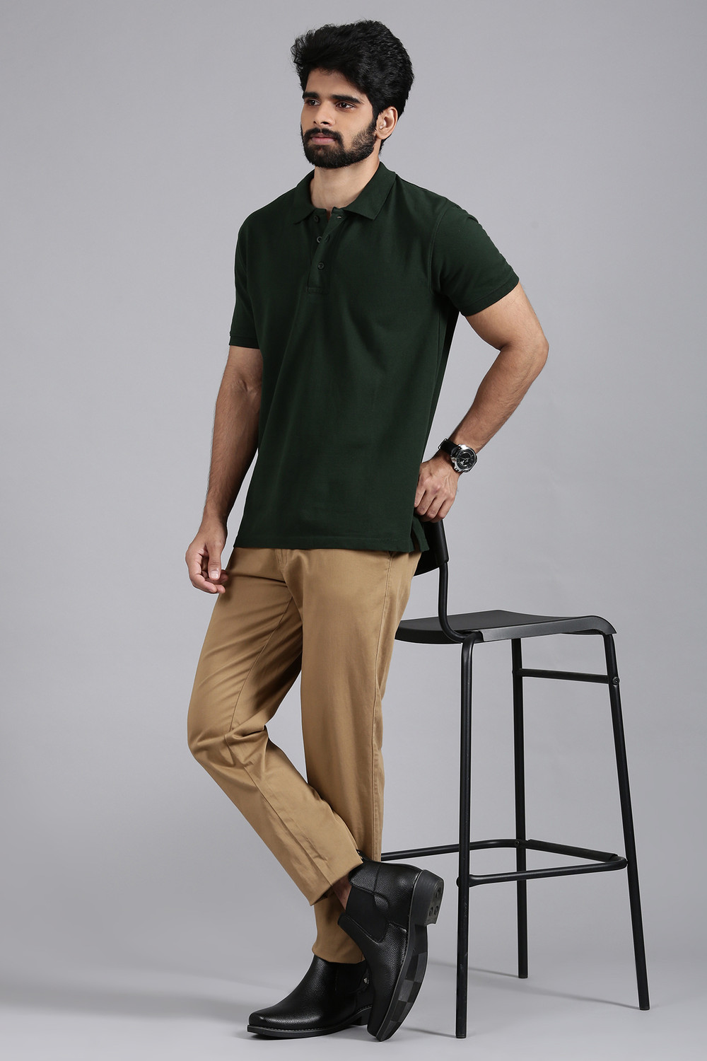 Baromin Solid Men Polo Neck Green T-Shirt - Buy Baromin Solid Men Polo ...