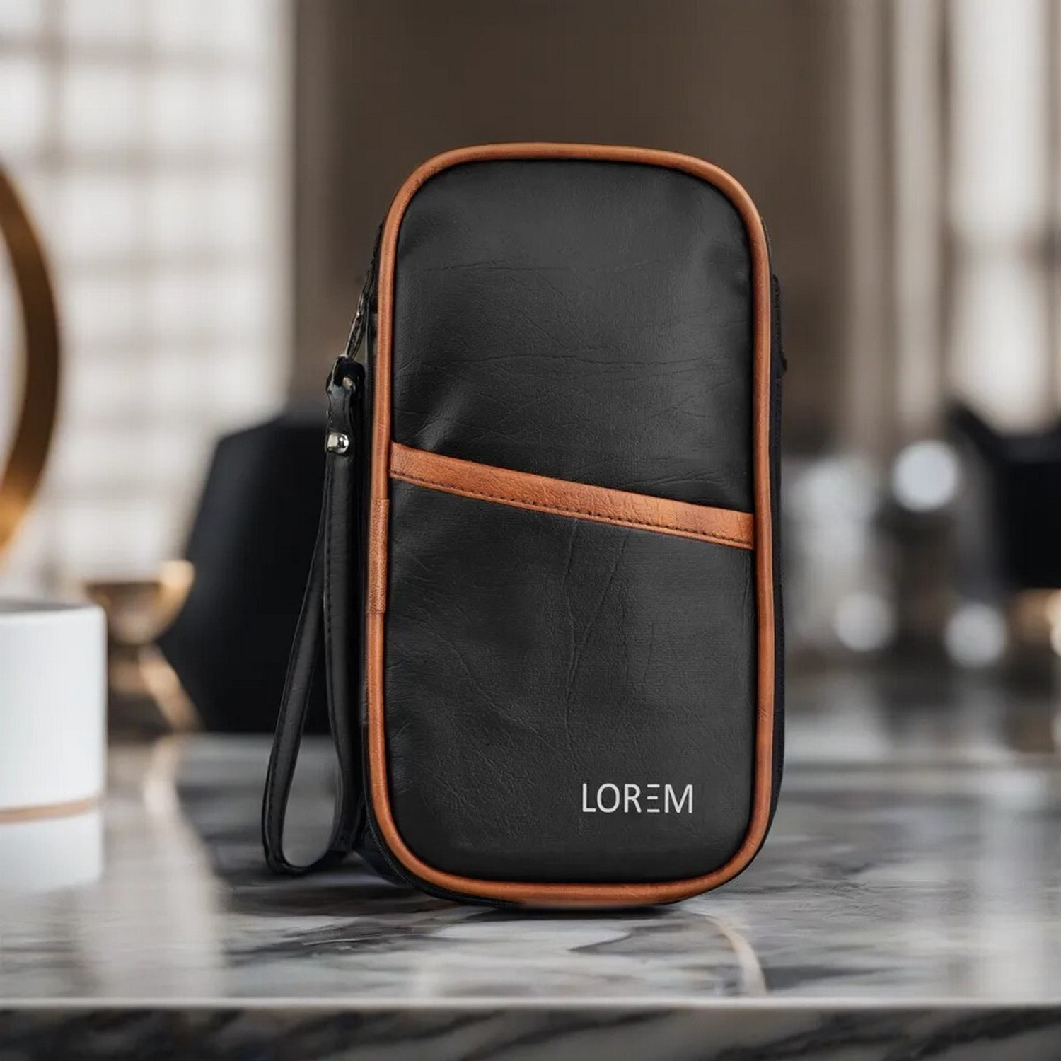 LOREM Black Family Passport,Cards,Cheque Book Holder/Organizer for Men ...