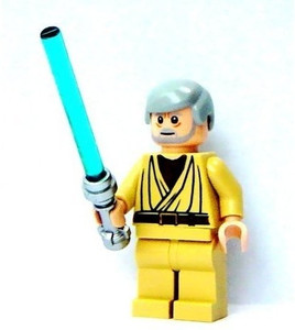 LEGO Obi-Wan Kenobi (Old Ben) w/ White Pupils and Lightsaber Star Wars ...