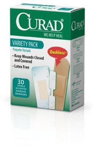 Curad Variety Pack Comfort Fabric Clear Waterproof Adhesive Band Aid ...