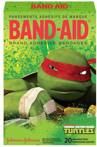 BAND-AID BANDAGES 20PK - TEENAGE MUTANT NINJA TURTLES Adhesive Band Aid ...
