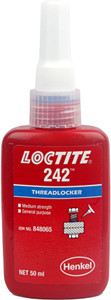 loctite 242 Medium Strength Threadlocker, 50 ML Bottle, Blue Adhesive ...
