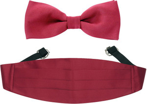 tiekart Maroon Cummerbund+Bow Tie Men Combo - Buy tiekart Maroon ...