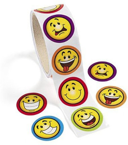 FUN EXPRESS Goofy Smile Face Stickers (1 Roll) - Goofy Smile Face ...