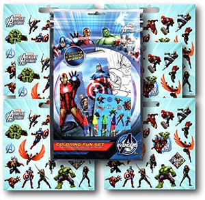 Avengers Marvel Coloring Fun Set Coloring Book Pages,Crayons, Stickers ...