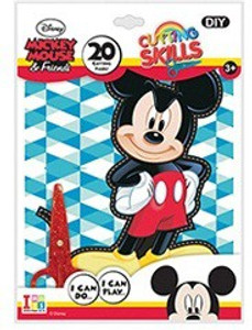 DISNEY Mickey & Friends Cutting Puzzle DIY Set with Scissors for Kids ...