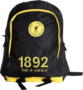Liverpool FC Invader Black & Yellow Polyester 18 L Laptop Backpack ...