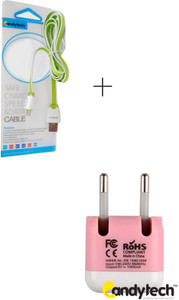Candytech Wall Charger for Mobile with Detachable Cable - Candytech ...