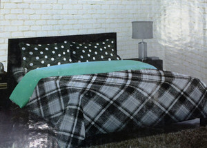 PORTICO NEW YORK Cotton Double Geometric Fitted (Elastic) Bedsheet ...