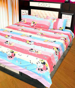 EXCEL BAZAAR Polycotton Queen Flat 180 TC Cartoon Bedsheet - Buy EXCEL ...