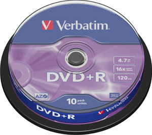 Verbatim DVD+R 10 Pack Spindle - Verbatim : Flipkart.com