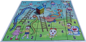 Atpata Funky 5x5 Ft Mat Snakes& Ladders (Doraemon Theme) & Dice 5inch ...