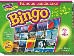 Trend Enterprises Inc Famous Landmarks Bingo Word Games - Famous ...