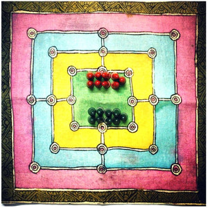 Desi Toys Navakankari - Kalamkari Strategy & War Board Game ...