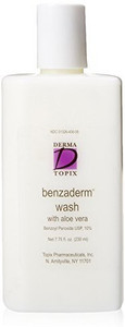Topix Derma Benzoyl Peroxide % Benzaderm Wash with Aloe Vera 775 bottle ...