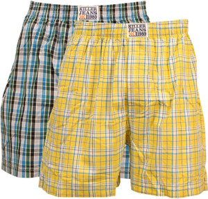 KILLER Checkered Men Boxer - Buy Yello, Blue, Green Checks KILLER ...