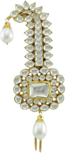 Orniza Kundan Kalgi Safa for Men Turban Brooch Price in India - Buy ...