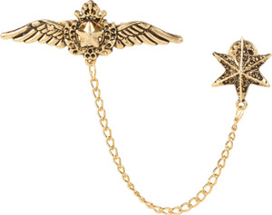 Tripin TRIPIN GOLDEN LAPEL PIN COLLAR PIN COLLAR CHAIN BROOCH WITH ...