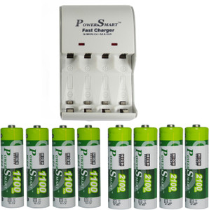 Power Smart Fast Charging Unit PS1002 Combo With 2 Set 2100maHx4AA And ...