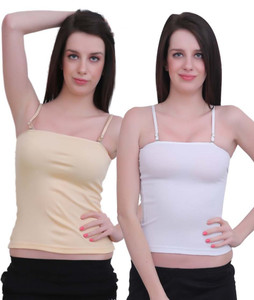 JSR Paris Beauty Women Camisole - Buy White, Beige JSR Paris Beauty ...
