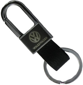 GCT Volkswagen Black Leather Metal Logo Locking Locking Key Chain - Buy ...