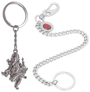 Rashi Traders Ganpati & Red Black Long Chain Locking Locking Key Chain ...