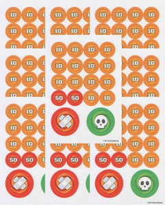 POKEMON Set Of Small Damage Counters For (10 Sheets/160 Counters ...