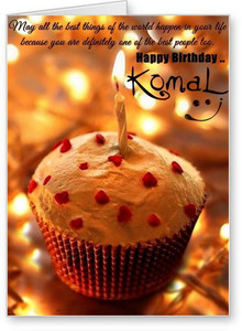 Lolprint Happy Birthday Komal Greeting Card Price in India - Buy ...