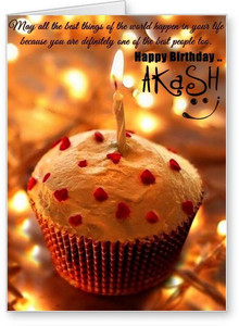 Lolprint Happy Birthday Akash Greeting Card Price in India - Buy ...