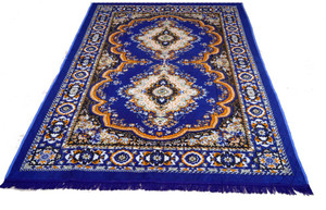 Rudra Decor Blue Cotton Carpet - Buy Rudra Decor Blue Cotton Carpet ...