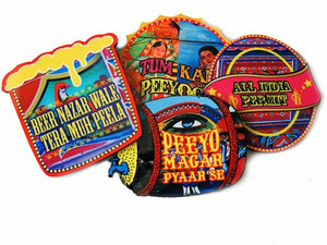 Tappu Ki Dukaan Round Wood Coaster Set - Buy Tappu Ki Dukaan Round Wood ...