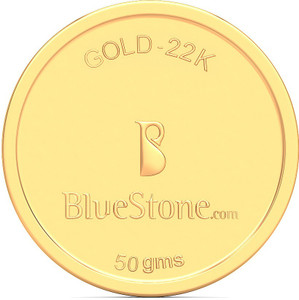 BLUESTONE BIS Hallmarked 22 K 50 g Gold Coin Price in India - Buy ...