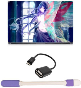 Skin Yard Anime Fairy Girl Laptop Skin -14.1 Inch with USB LED Light ...