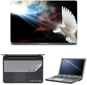Skin Yard White Dove Flying To The Heaven Sparkle Laptop Skin with ...