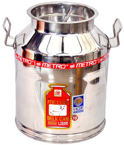 METRO Steel Milk Container - 15 L Price in India - Buy METRO Steel Milk ...