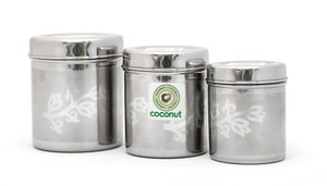 COCONUT Steel Grocery Container - 4000 ml, 3000 ml, 2000 ml Price in ...