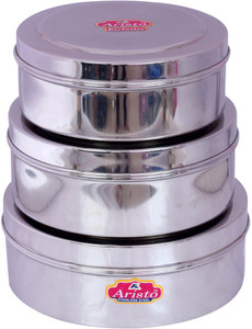 Aristo Houseware Steel Grocery Container - 1250 ml, 2250 ml Price in ...