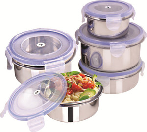 Rema Plastic, Steel Grocery Container - 500 ml, 200 ml, 300 ml, 100 ml ...