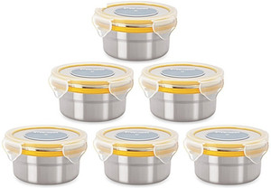 Steel Lock Silicone, Plastic, Steel Fridge Container - 200 ml Price in ...