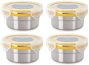 Steel Lock Silicone, Plastic, Steel Fridge Container - 200 ml Price in ...